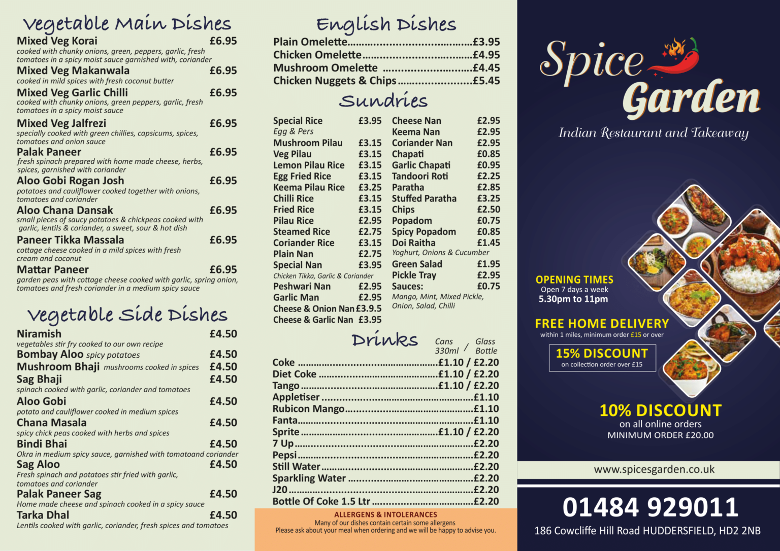 Home - Spice Garden | Huddersfield - Get 10% off on all online orders